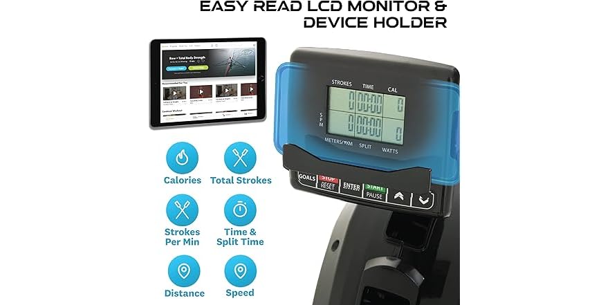 Women's Health Men's Health Bluetooth Rowing Machine