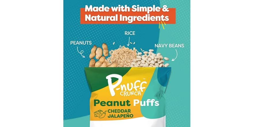 (15 Pack) Pnuff Crunch Peanut Puffs Cheddar Jalapeño