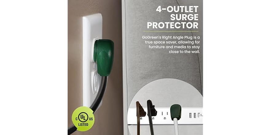 Go Green Power Inc. 6-ft Cord Surge Protector