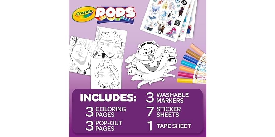 Crayola POPS 3D Frozen Activity Set