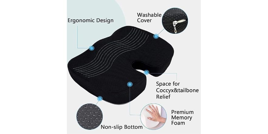 Memory Foam Lumbar Support Pillow