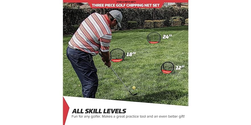 PowerNet 3 Piece Golf Chipping Net Set