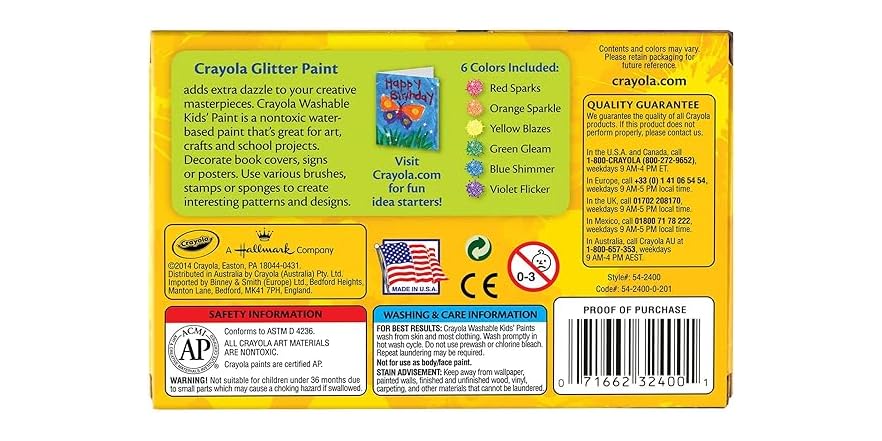 Crayola Washable Glitter Paint