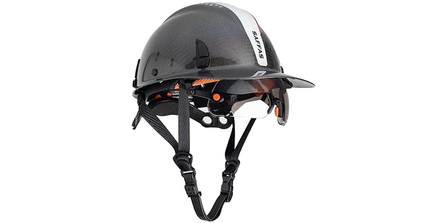 SAFFAS Carbon Fiber Hard HAT with Brim