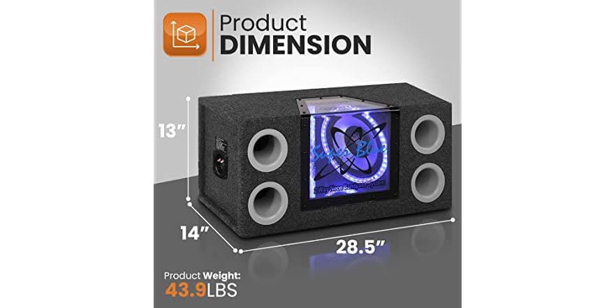 1000W Pyramid Dual Bandpass Audio Speaker System