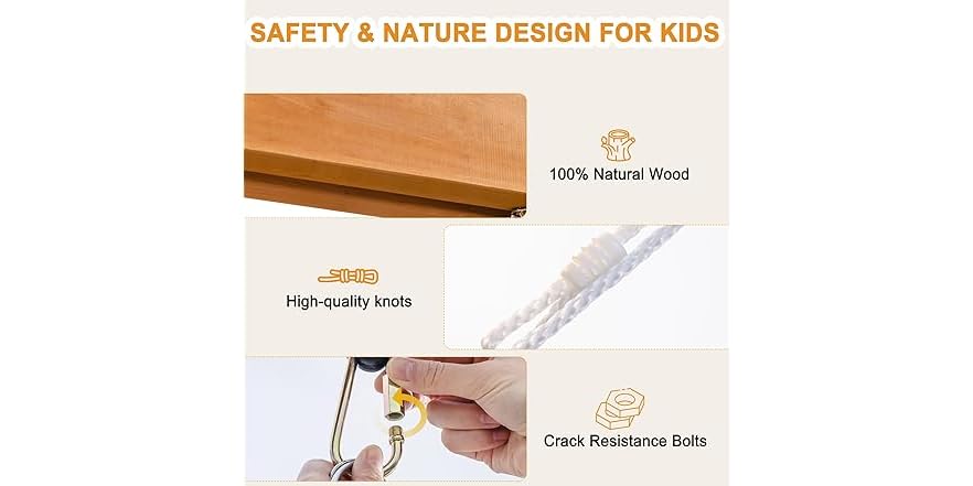 ROBUD 3-in-1 Playground Wooden Swing Sets for Backyard