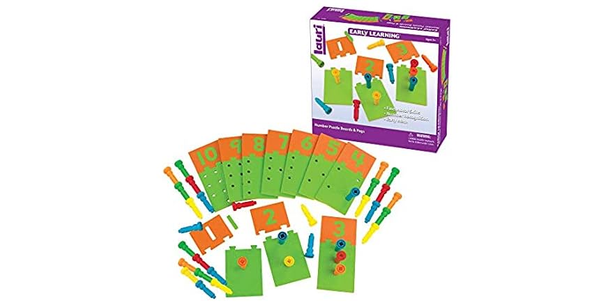 Lauri Number Puzzle Boards & Pegs