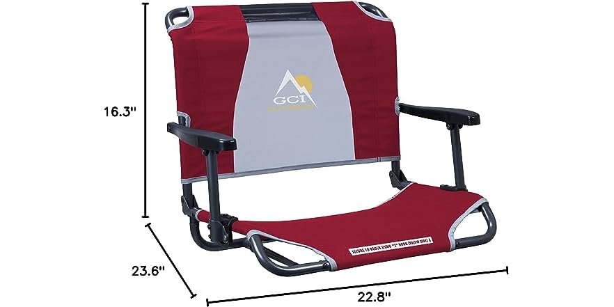 GCI Outdoor Big Comfort Stadium Chair With Armrests