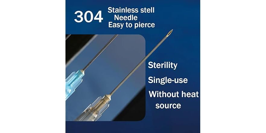 100 Pack Disposable Needles 27Ga 1 inch