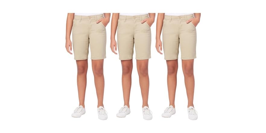 3Pk Womens Super Stretch Bermuda Shorts (Open Box)