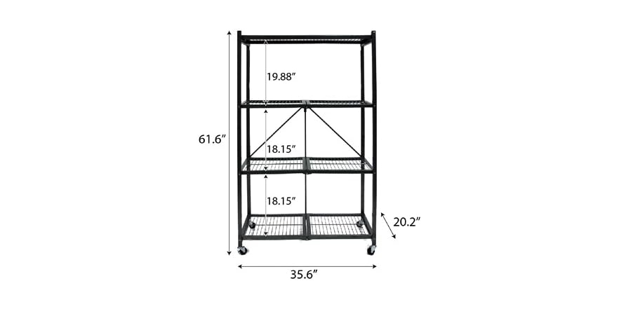 Origami 4 Tier Large Rack with 3 Cubes
