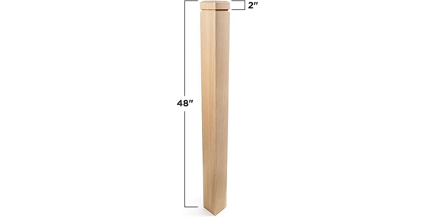 Solid Red Oak Stair Newel Post