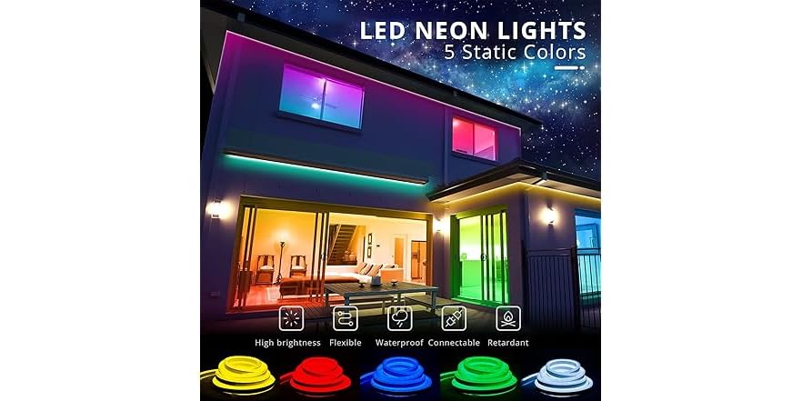 Areful LED Neon Lights Outdoor, 16.4ft