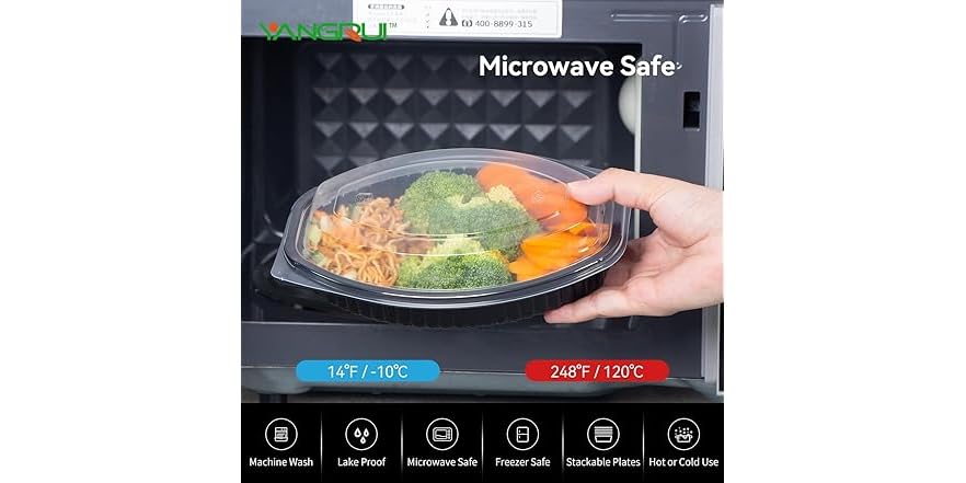 30 Pack Reusable To Go Food Containers
