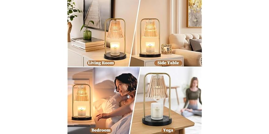 VerRon Gold Candle Warmer Lamp