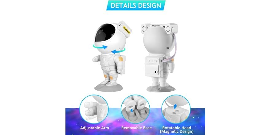 Pang Pang Astronaut Star Projector Night Light