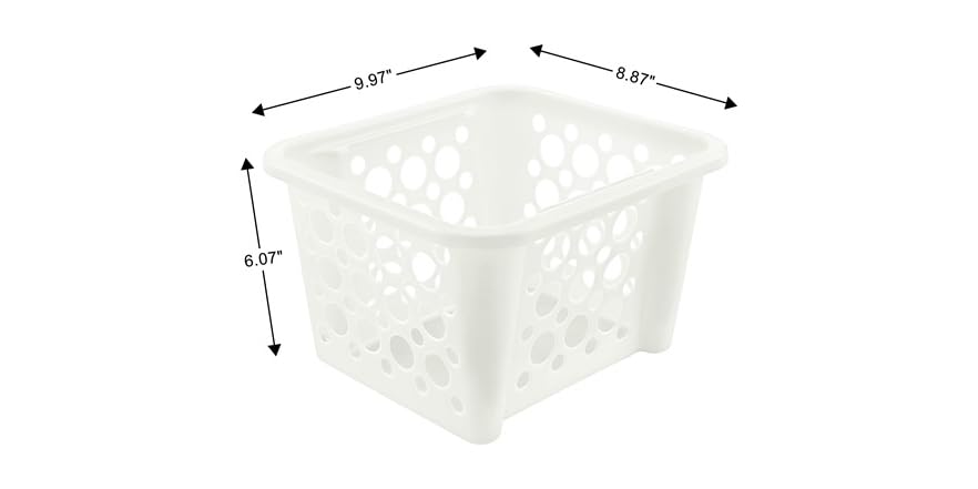 Stackable White Storage Containers