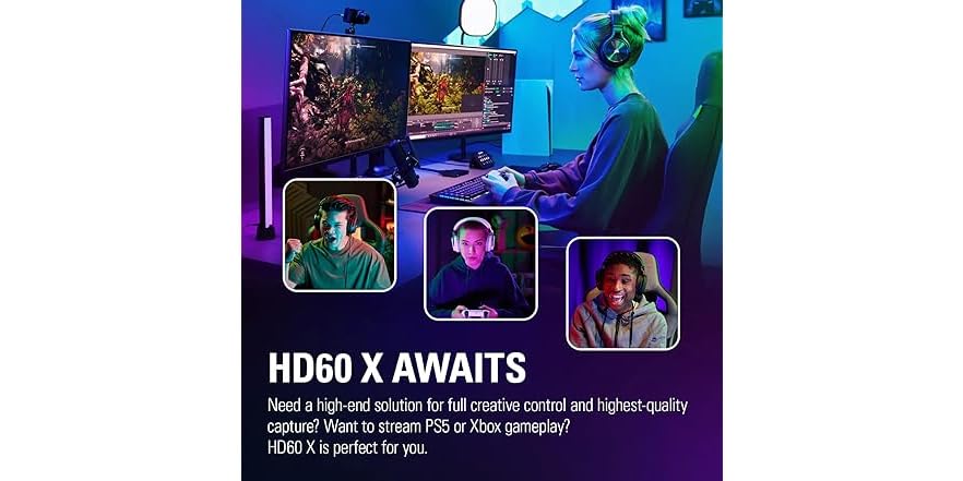 elgato ELGATO HD60 X Elgato HD60 X - Stream and record in