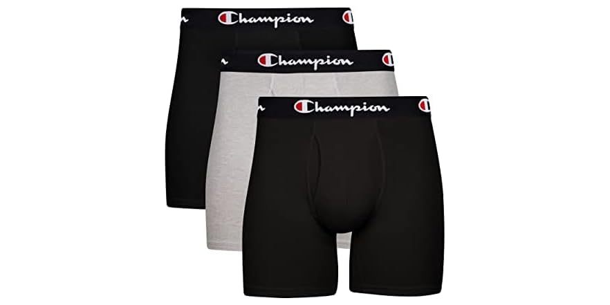 Champion Boxer Briefs, 3 Pack, Large