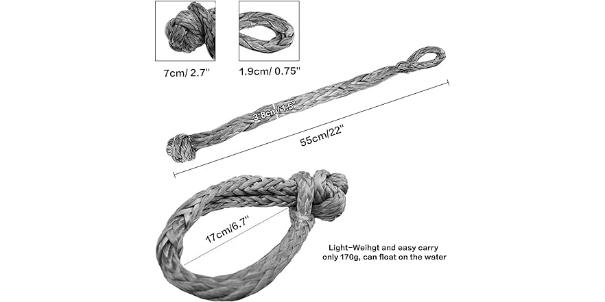 Aspligo- Soft Synthetic Shackle 45000LBS