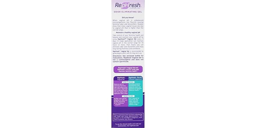 RepHresh Odor Eliminating Vaginal Gel