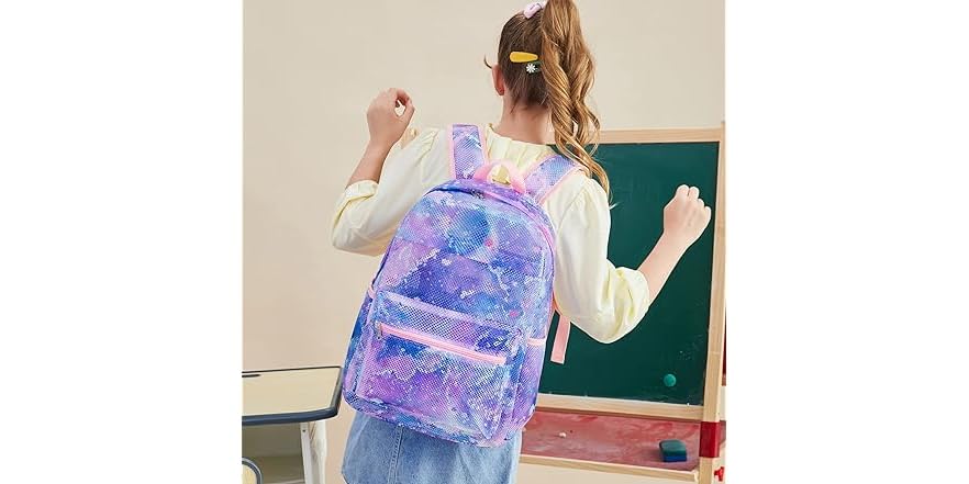 Semi-Transparent Mesh Backpack For Kids