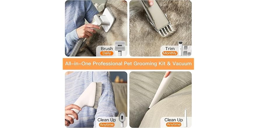 FIXR PG100 FIXR Pet Grooming Vacuum & Dog Hair Vacuum, 1200