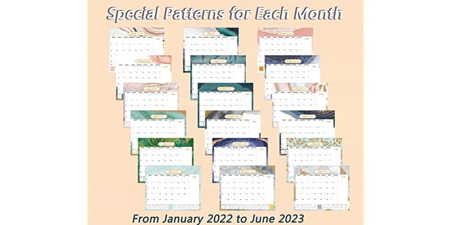 2022-2023 Desk Calendar with Twin-Wire Binding