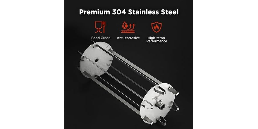 TURBRO Universal Grill Rotisserie Skewer Set