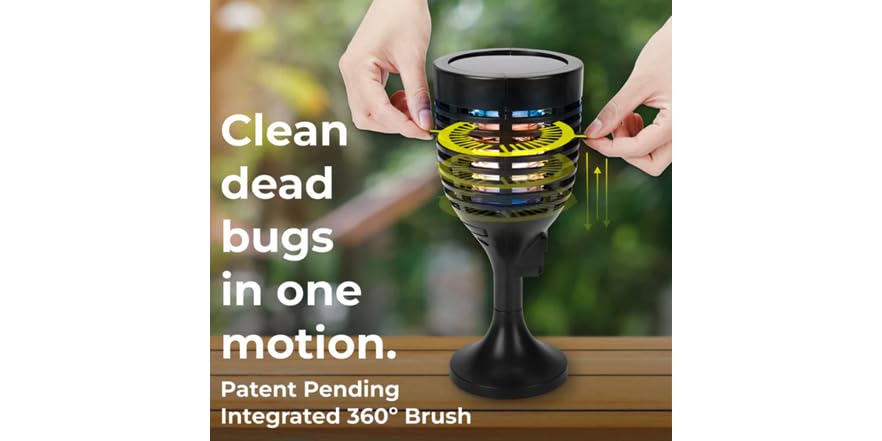 Solar Bug Zapper Torch with 360º Brush