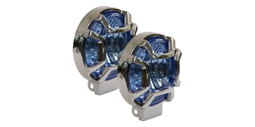 Extreme White 5-Inch Round Blue Fog Light Kit