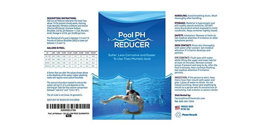 Pool PH Reducer Sodium Bisulfate (50 lb Pail)