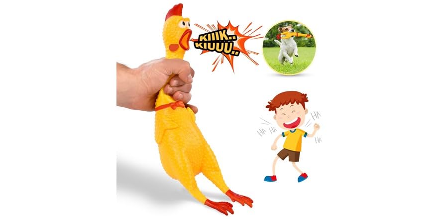 Hilarious Rubber Screaming Chicken Toy