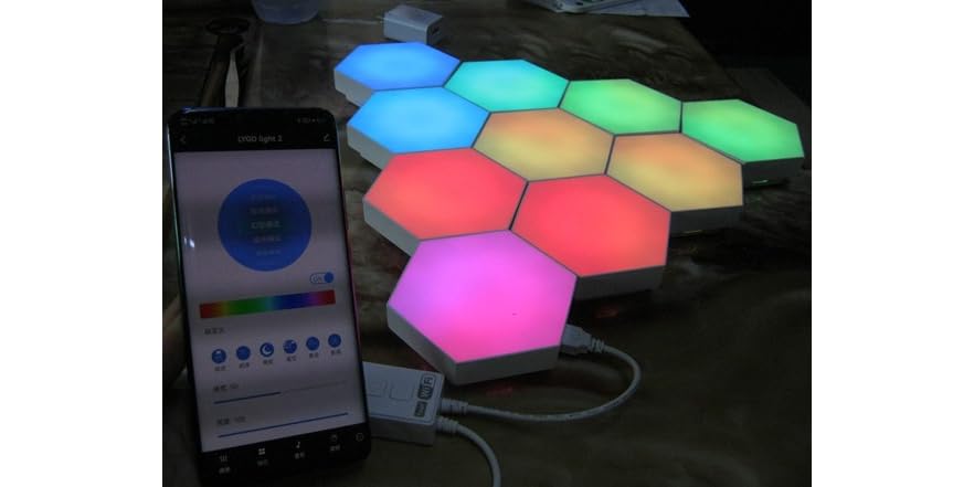 10x Hexagon Dream LED Smart Lighting