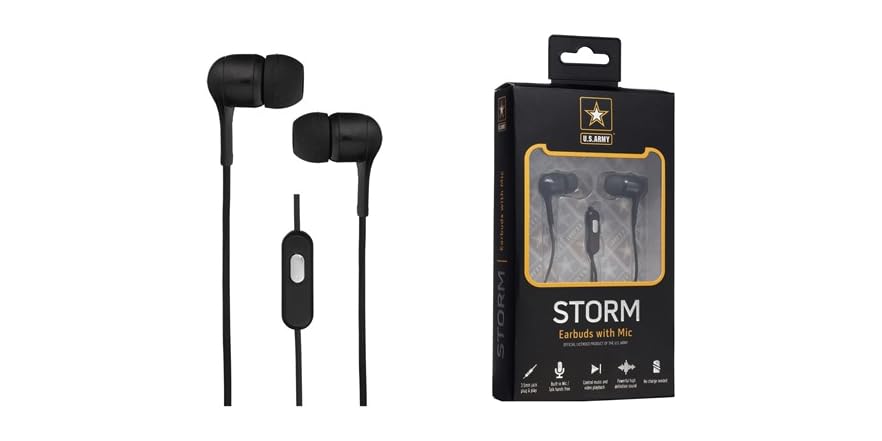 U.S. Army Storm Wired Earbuds With Mic