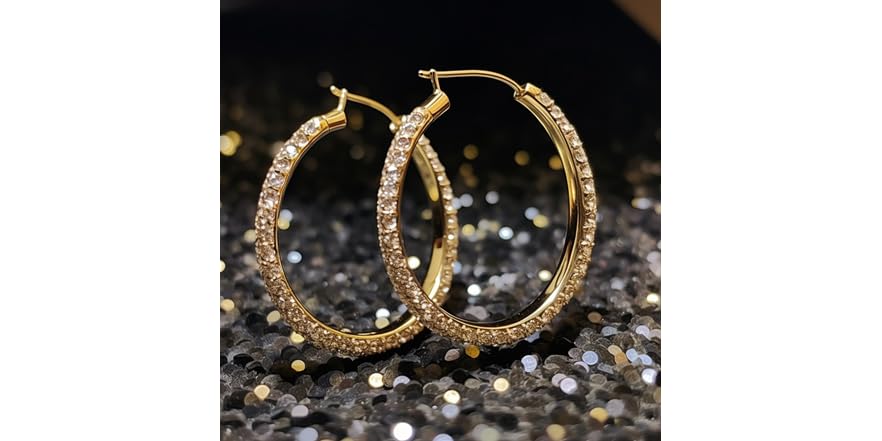 Genuine Crystal Inside Out Hoops