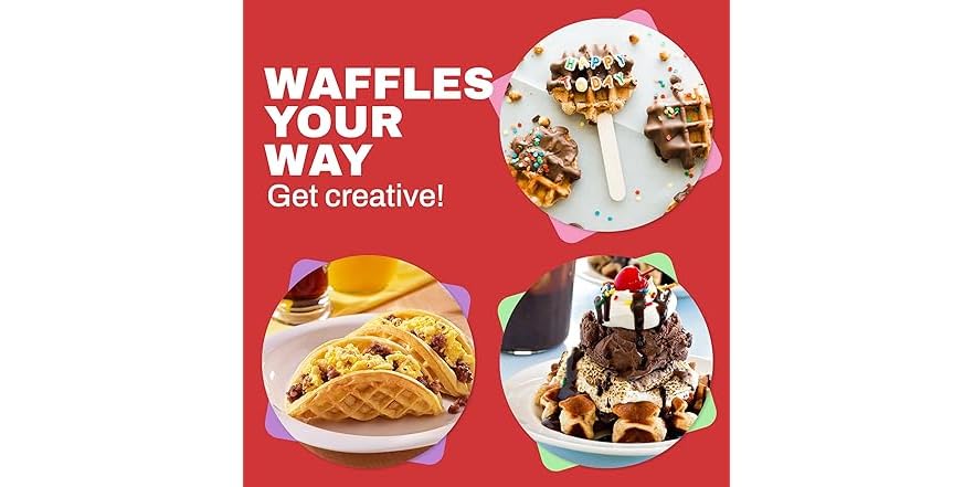 Elite Gourmet 4.5-inch Mini Waffle Maker