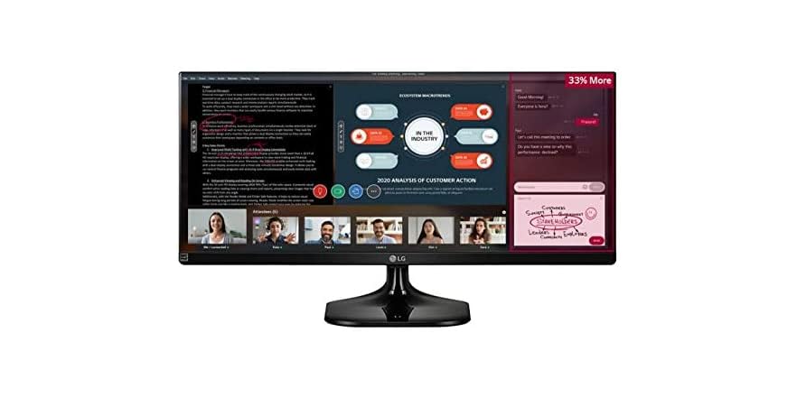 LG LG 25UM58-P LG Full HD IPS UltraWide Monitor, black, "25" (Open Box)