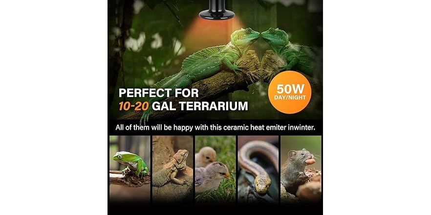 Simple Deluxe Ceramic Heat Bulb 50W 2pk