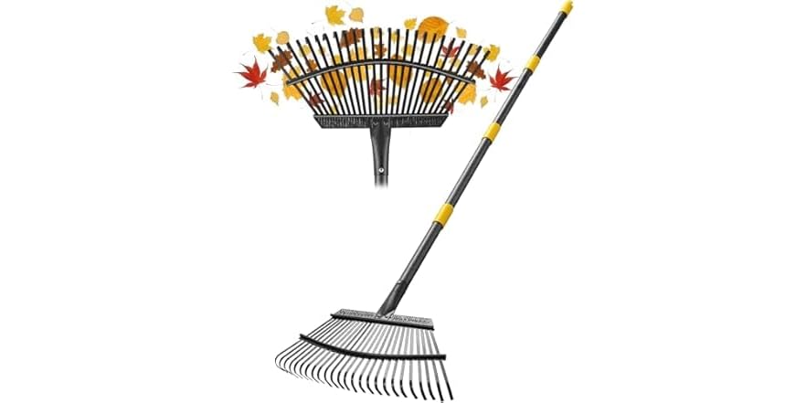 Adjustable Long Handle Garden Rake