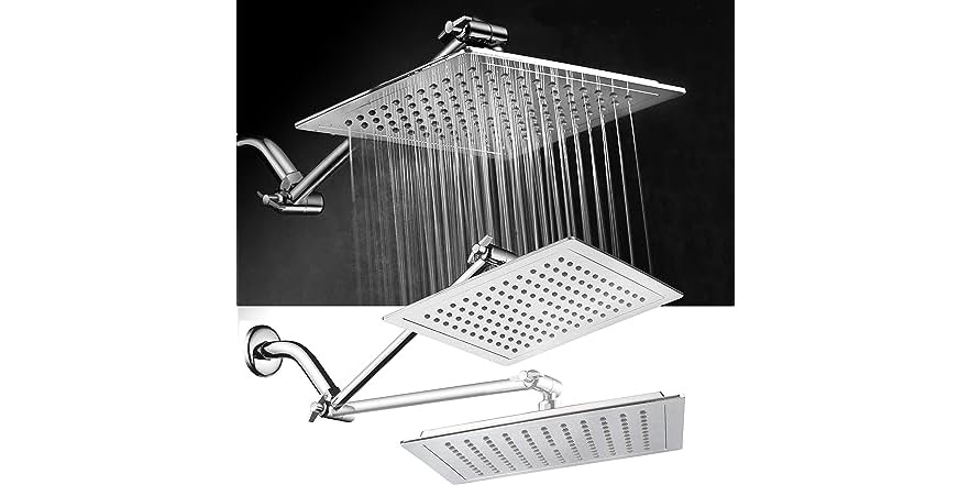 AquaSpa Giant 9" Diagonal Square Rain Shower Head