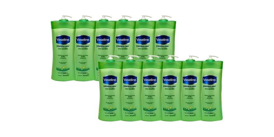 12-Pack Vaseline Intensive Care Lotion w/ Pump
