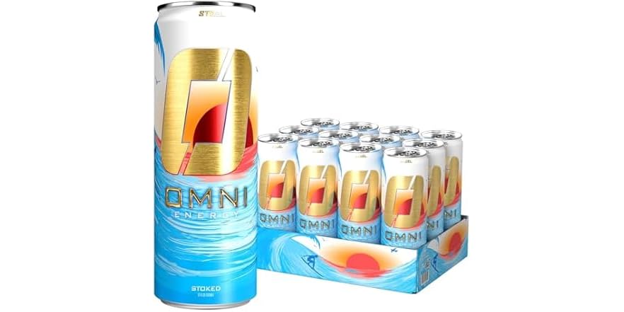 OMNI Energy Drink Stoked 12 Oz (Pack of 12)