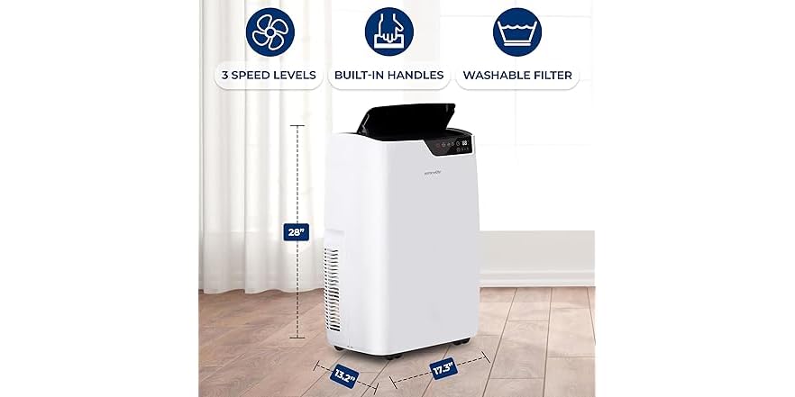 SereneLife 14k BTU Single Duct Portable AC