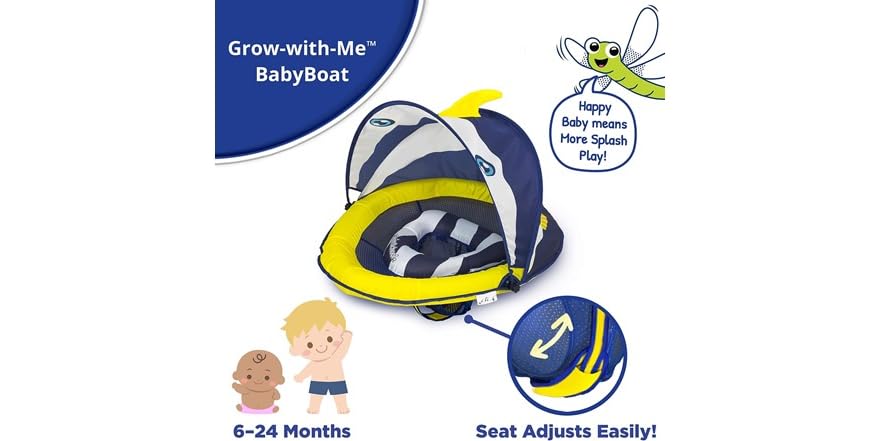 SwimSchool Baby Pool Float with Canopy