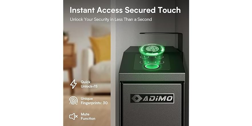 ADIMO T6 Slider Biometric Gun Safe