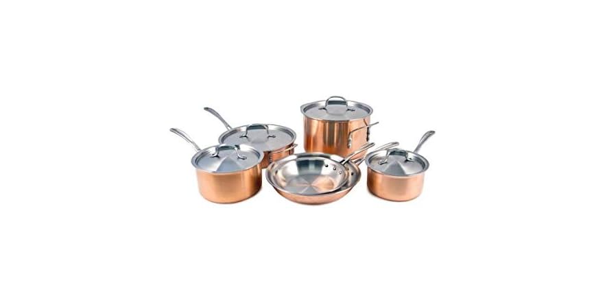 Calphalon Tri-Ply Copper 10-Pc. Cookware Set