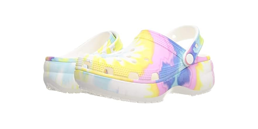Crocs Clog, Pastel Tie Dye, 9