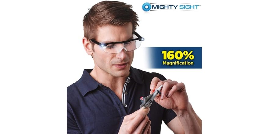 (4 Pack) Ontel Mighty Sight LED Magnifying Eyewea