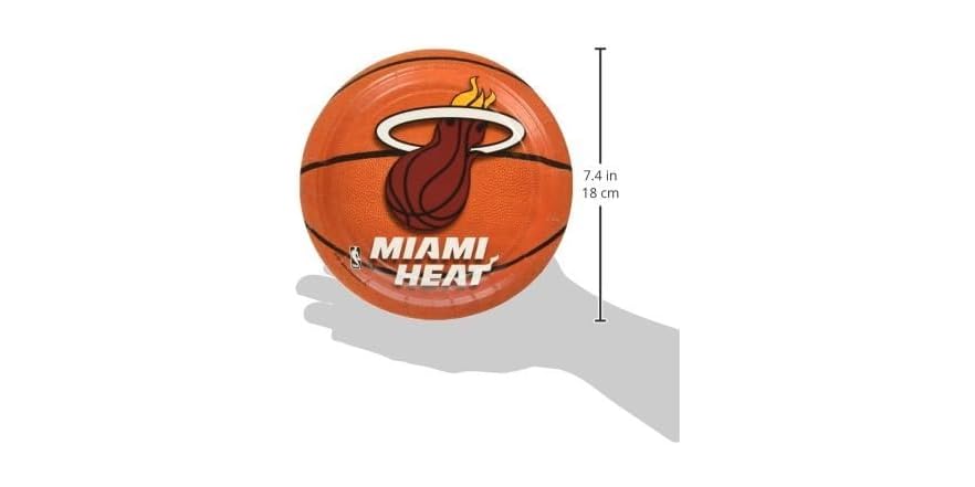 Amscan Miami Heat Round Plates